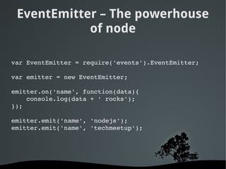 @techmeetup Edinburgh nodejs talk | PPT