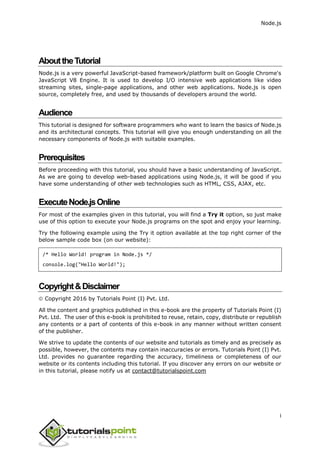 Nodejs Tutorial Pdf