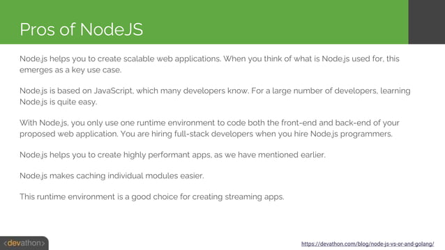NodeJS vs Golang - A detailed comparison | PPT NodeJS vs Golang - A detailed comparison | PPT