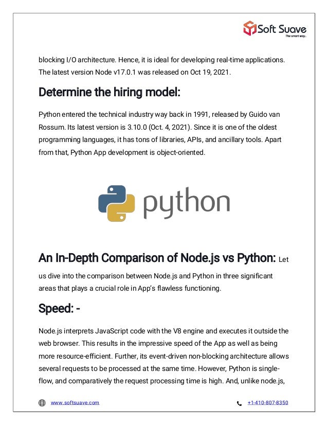 Difference between Python Vs Node.js