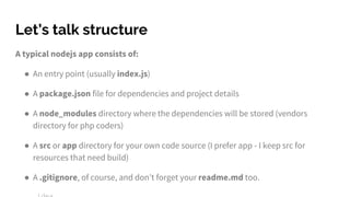 Nodejs web service for starters | PPTX