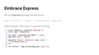 Nodejs web service for starters | PPTX