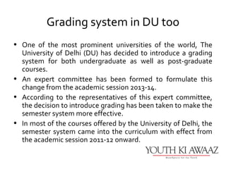 No delhi university, the grading system | PPT