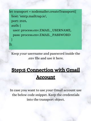 Node mailer example how to send email using nodemailer with gmail & mailtrap | PDF