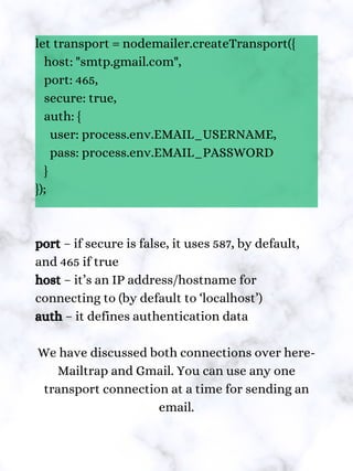 Node mailer example how to send email using nodemailer with gmail ...