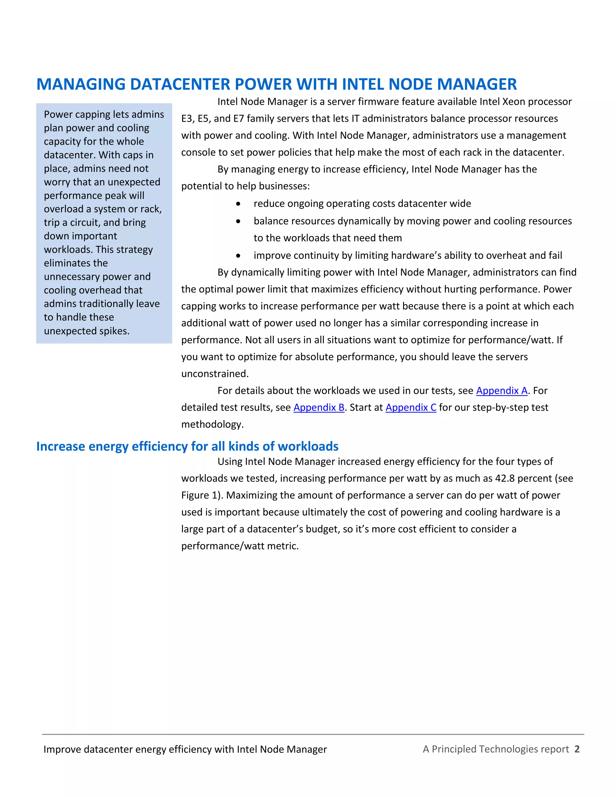 Improve datacenter energy efficiency with Intel Node Manager | PDF