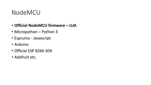 Nodemcu - introduction | PPTX | Computer Peripherals | Computing