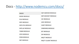 Nodemcu - introduction | PPTX