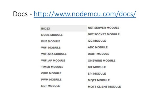 Nodemcu - introduction | PPTX | Computer Peripherals | Computing