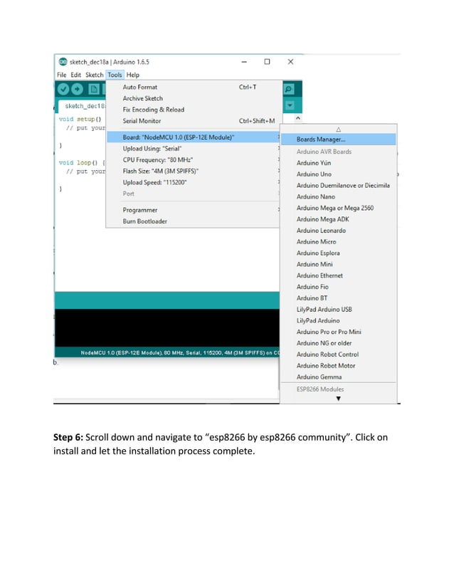 NodeMCU 0.9 Manual using Arduino IDE | PDF