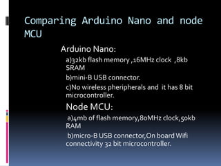 NODE MCU controller for internet of things | PPT