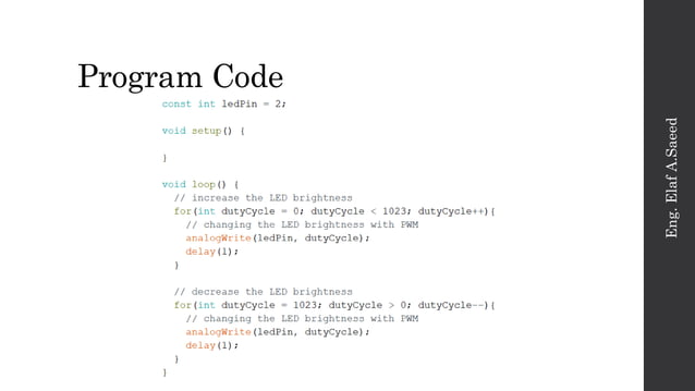 Lesson 6 - NodeMCU with PWM Pin | PPT