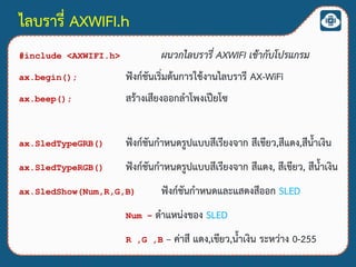 NodeMCU with Ax-wifi Beginner 2018 | PPT