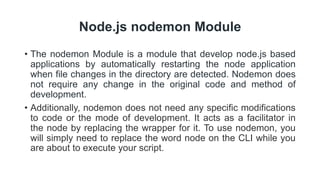 NODEMON Module | PPT