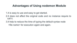 NODEMON Module | PPT