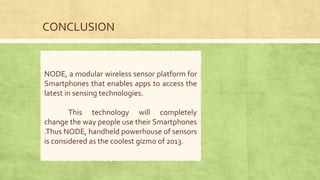 Node wireless sensor | PPTX