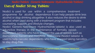 Nodict Tablets (Generic Naltrexone Hydrochloride Tablets) | PDF