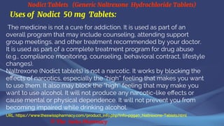 Nodict Tablets (Generic Naltrexone Hydrochloride Tablets) | PDF
