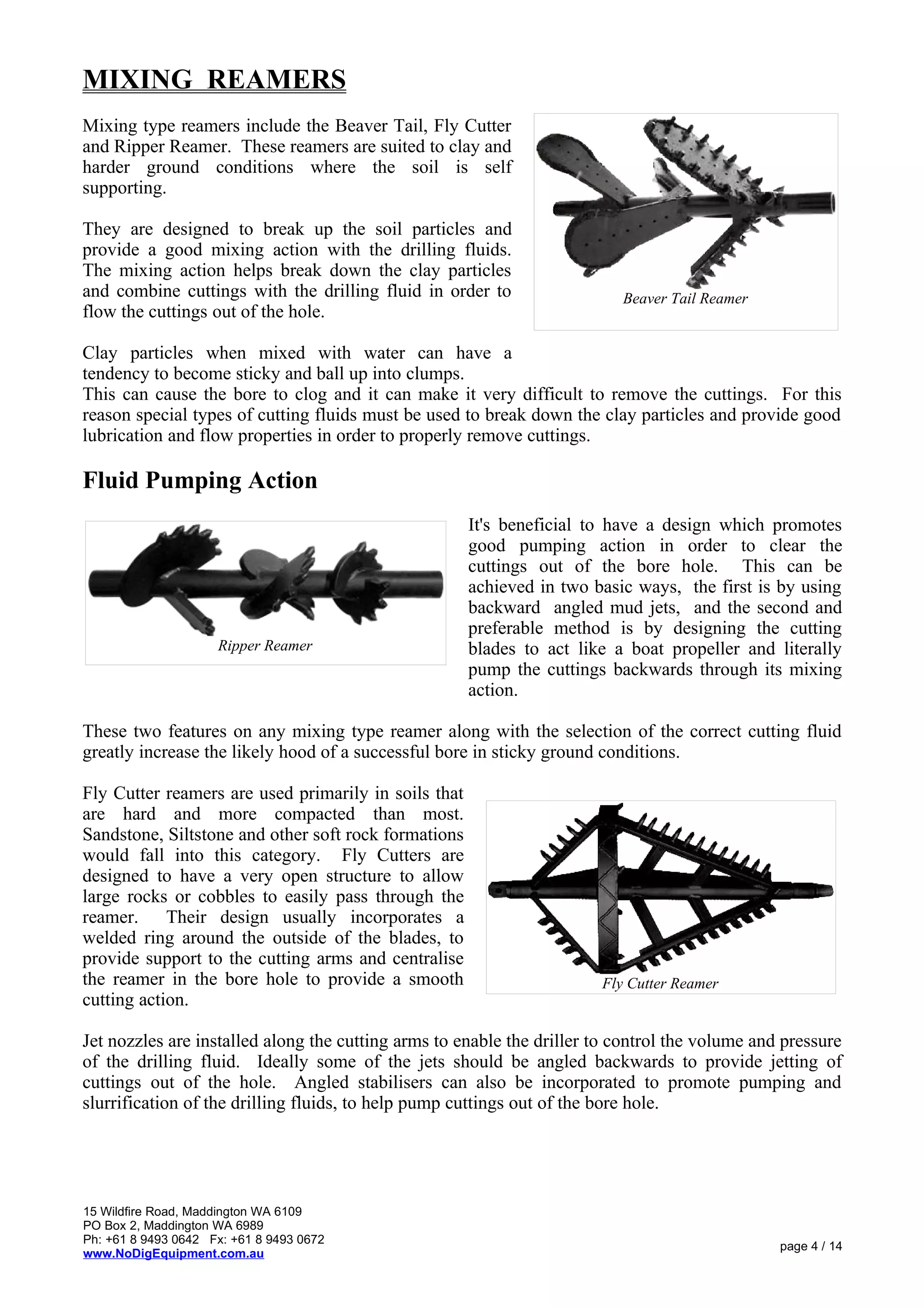 Horizontal Directional Drilling Reamer Selection Guide | PDF