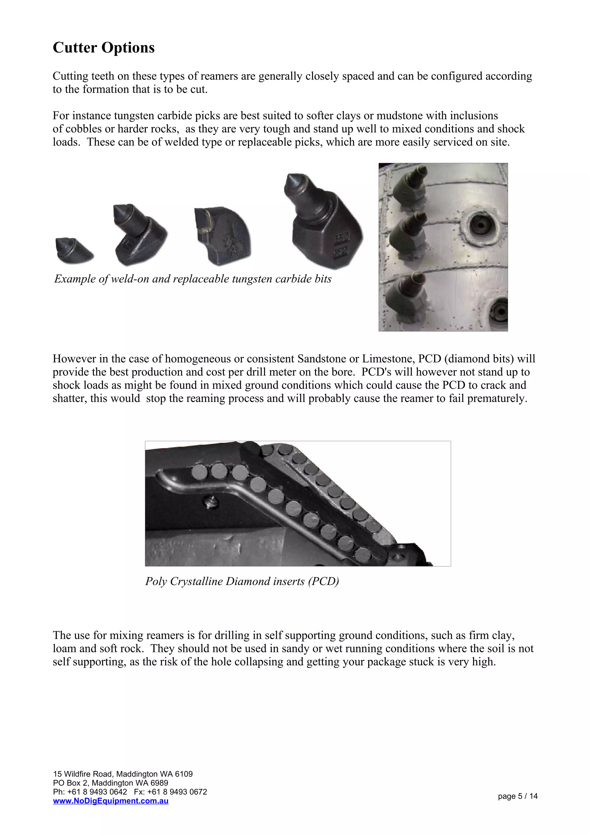 Horizontal Directional Drilling Reamer Selection Guide | PDF