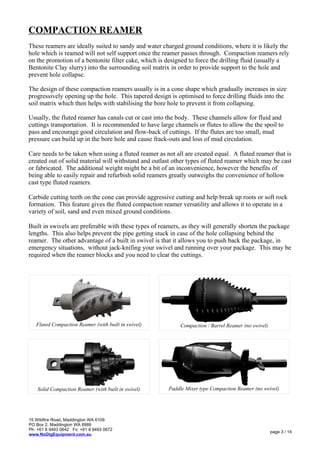 Horizontal Directional Drilling Reamer Selection Guide | PDF