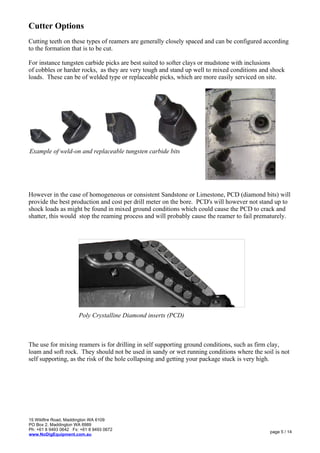 Horizontal Directional Drilling Reamer Selection Guide | PDF