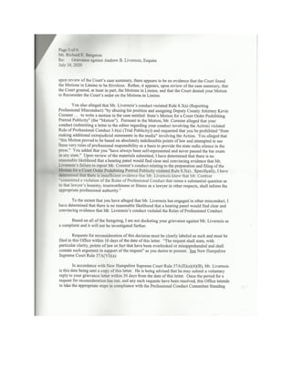 NH Attorney Discipline Committee Refuses to Docket Andrew Livernois and ...