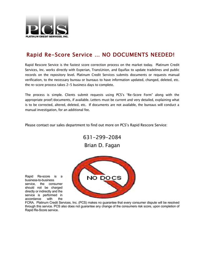 No Doc Rapid ReScore | PDF