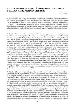 TAV firenze: progetto alternativo | PDF | Rail Travel | Travel Type