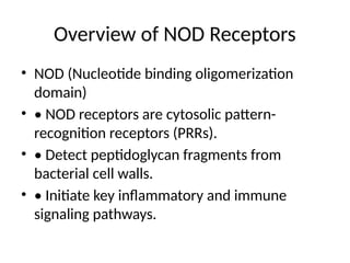 NOD Receptors (NOD 1 &NOD 2RECEPTORS, ROLE AND IMPORTANCE) | PPTX