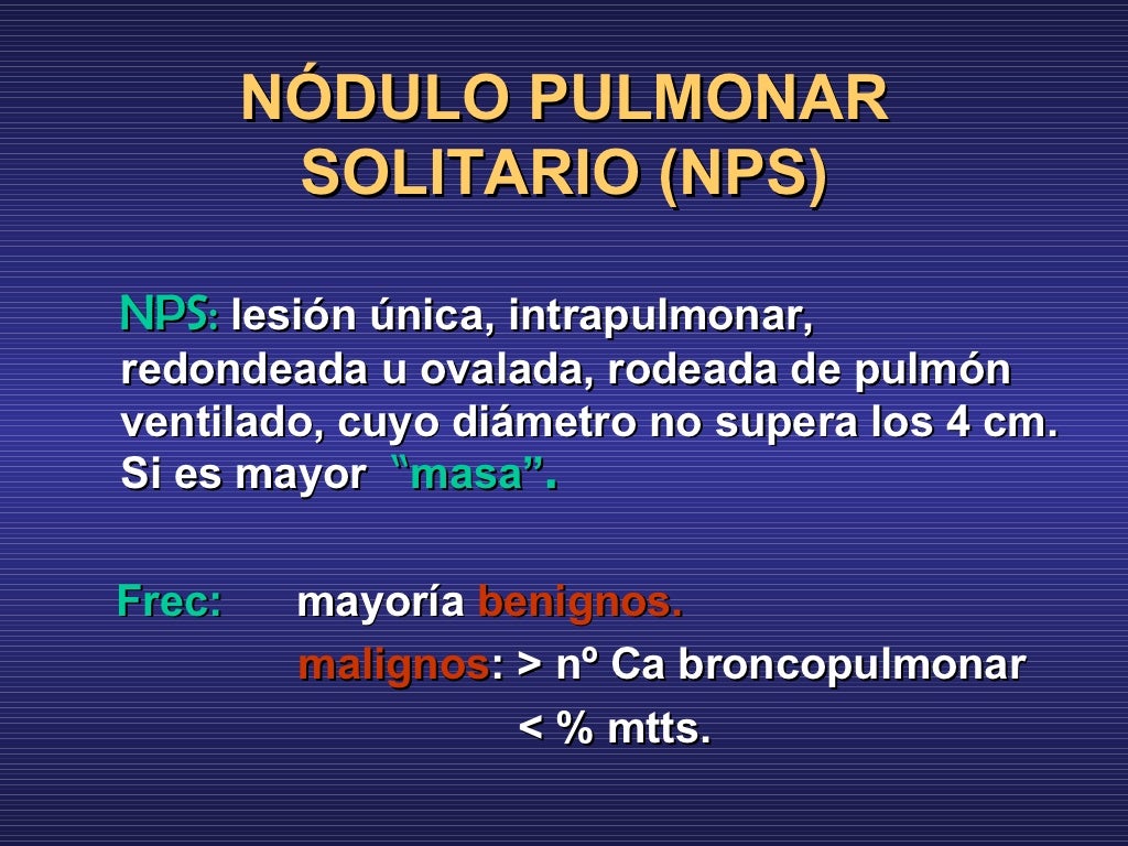 Cuáles son las causas de los nódulos pulmonares?: nodulo pulmonar fotos ...