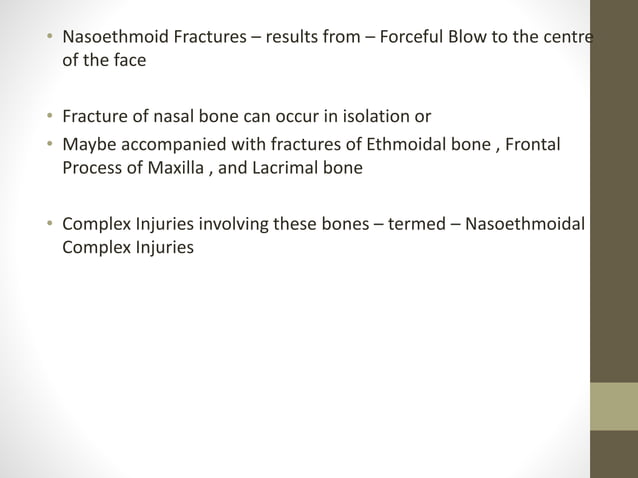NOE fractures | PPTX
