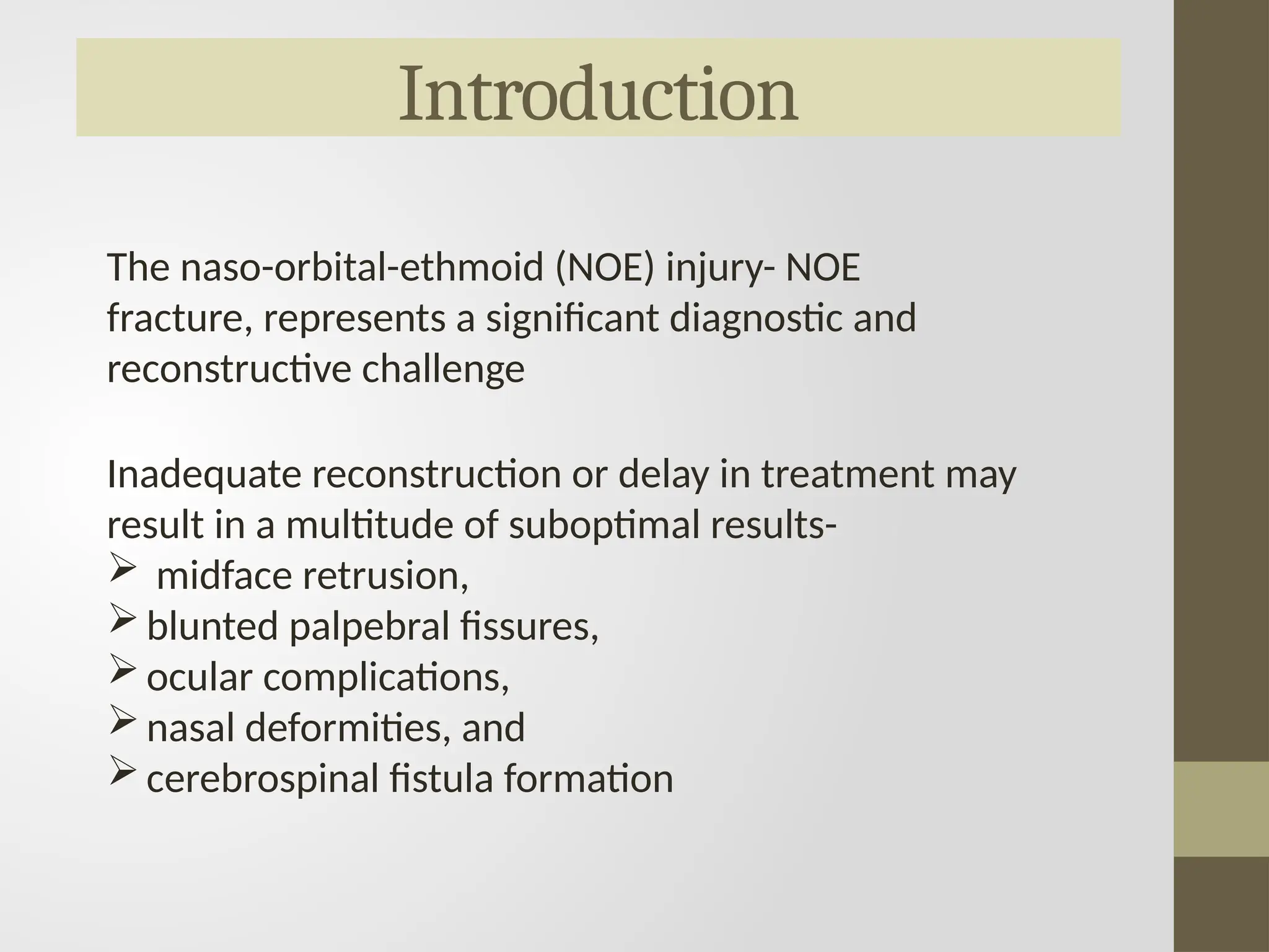 NOE Fractures- Nasoorbitoethmoid fractures | PPTX