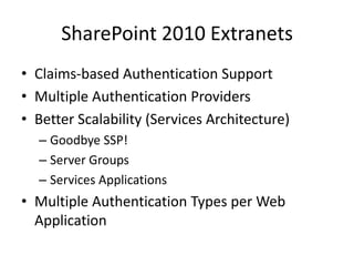 Collaborating with Extranet Partners on SharePoint 2010 - SharePoint Connections Amsterdam 2011 ...