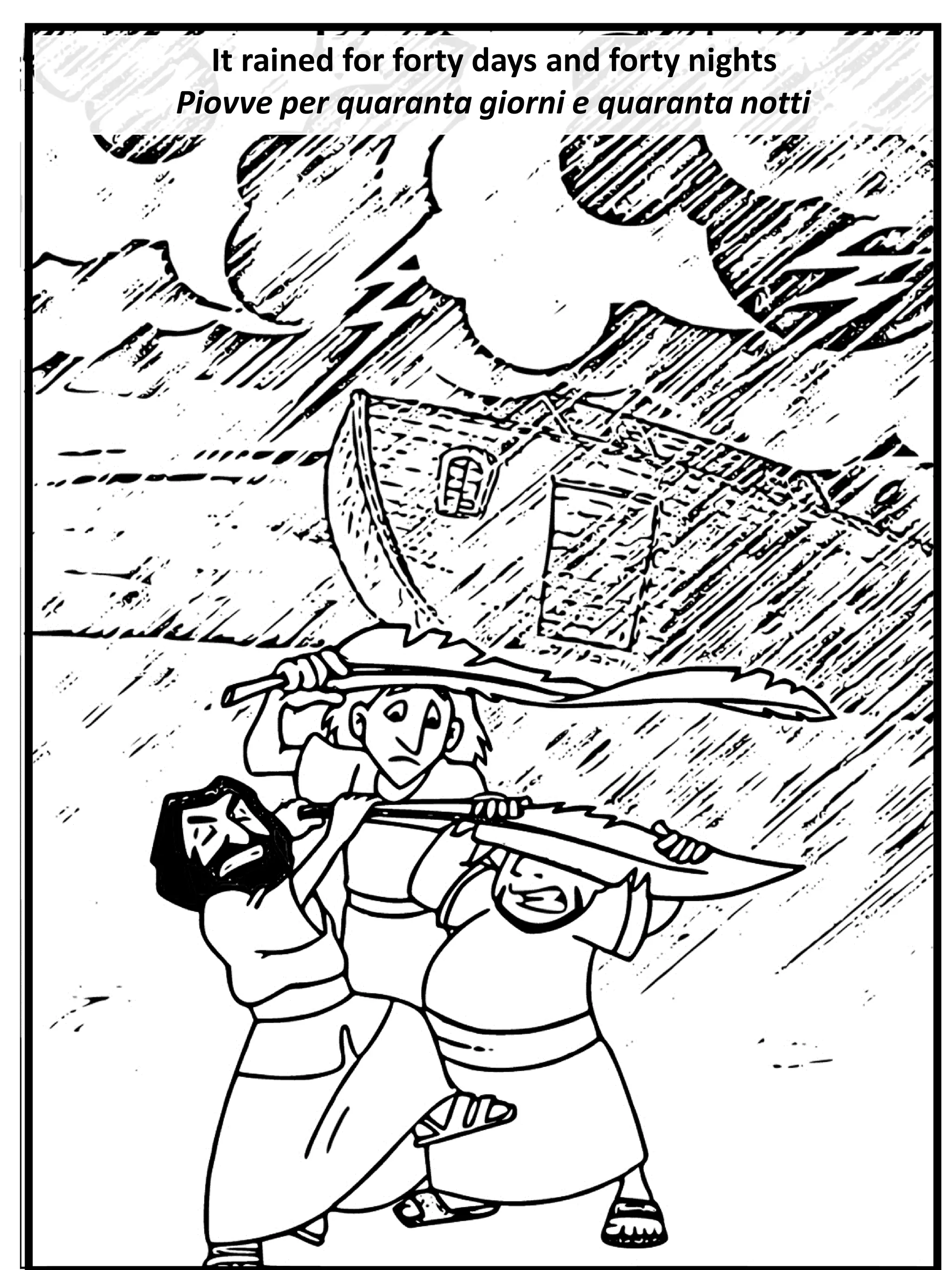 Noè e l'arca - disegni da colorare | PDF