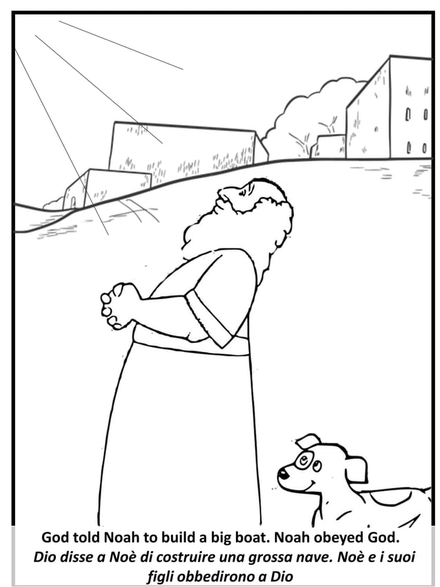 Noè e l'arca - disegni da colorare | PDF