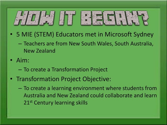 Minecraft in the classroom | PPT