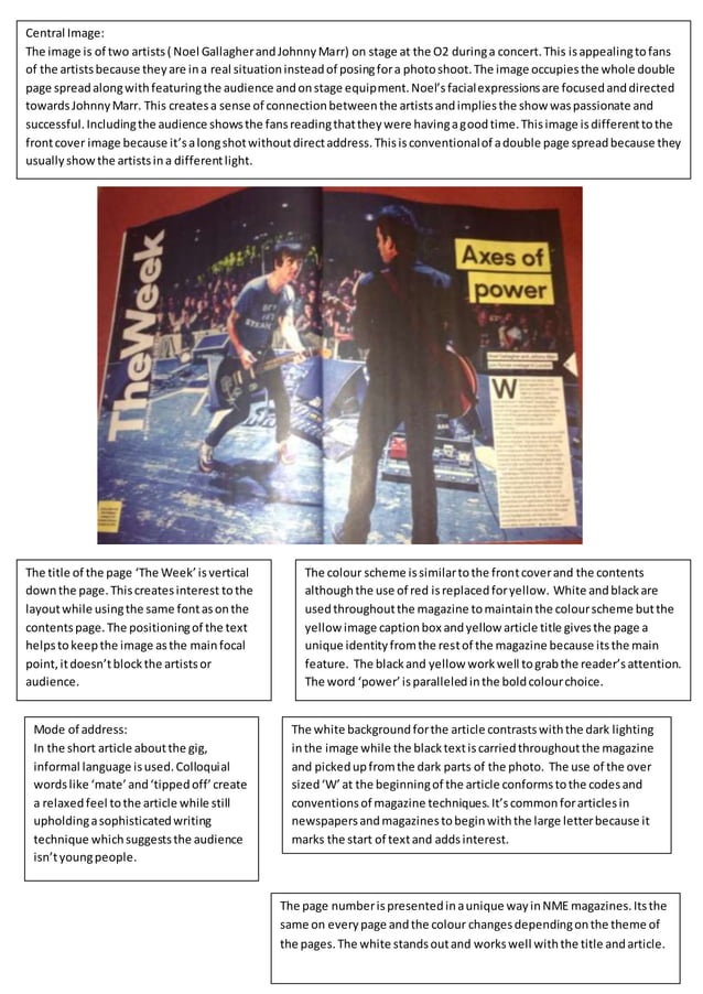 Noel gallagher double page analysis | PDF