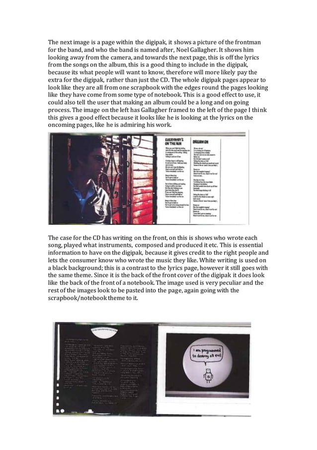 Noel Gallagher’s High Flying Birds – Digipak Analysis | PDF