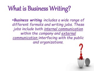 Business Writing | PPTX