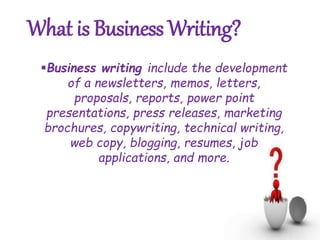 Business Writing | PPTX