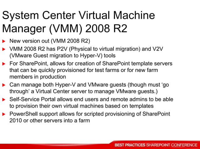 SharePoint 2010 Virtualization | PPT