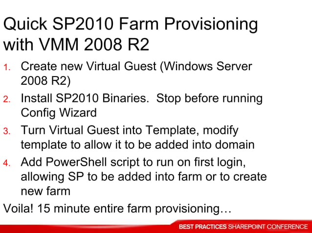 SharePoint 2010 Virtualization | PPT