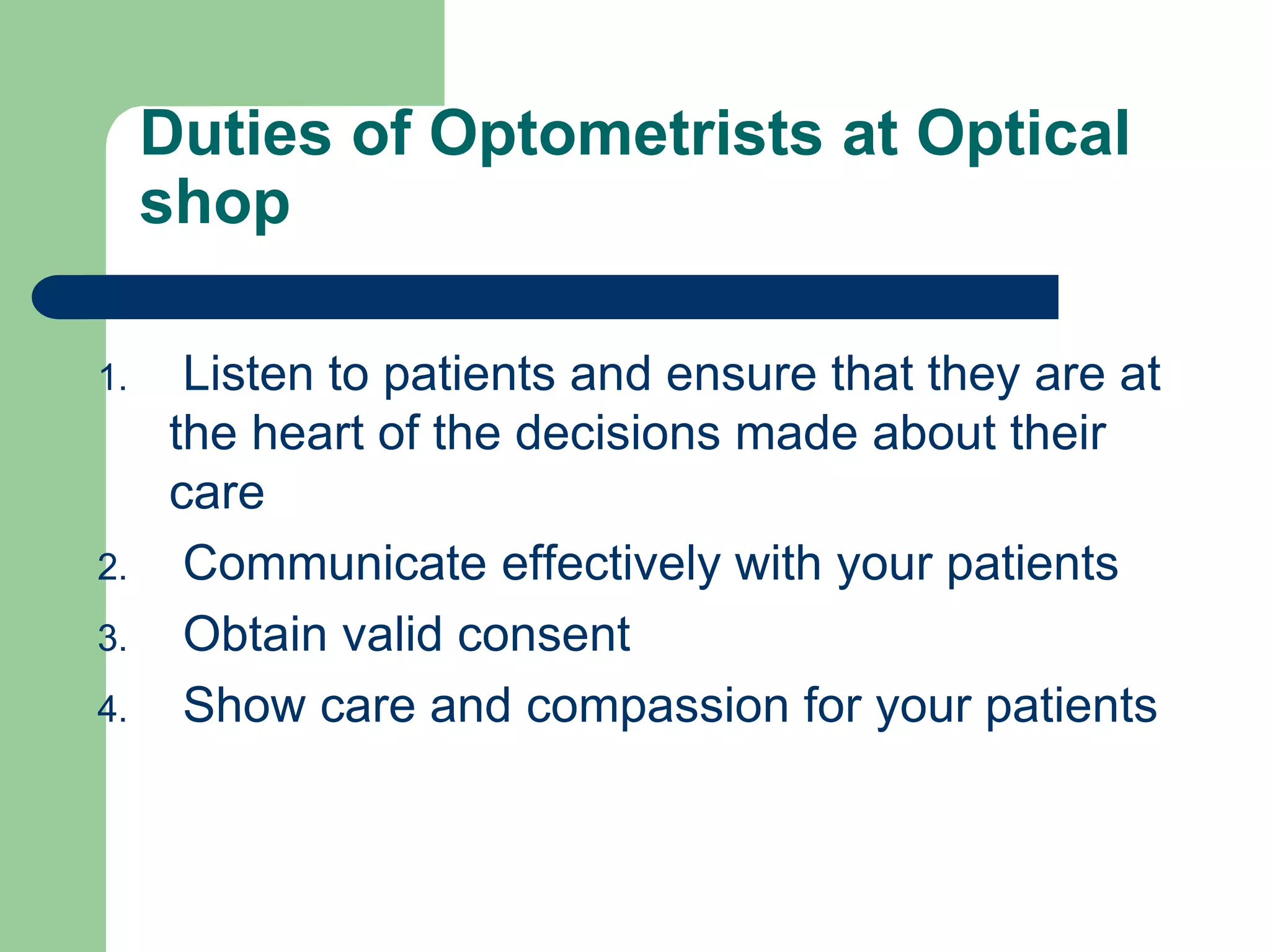 Introduction to Ophthalmic Dispensing | PPTX