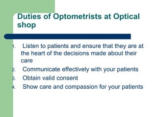 Introduction to Ophthalmic Dispensing | PPTX