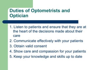 Introduction to Ophthalmic Dispensing | PPTX