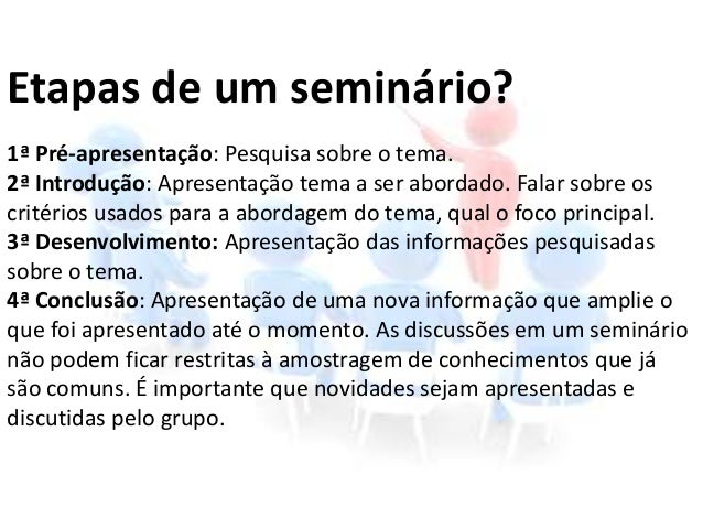 Noções básicas para apresentação de seminário