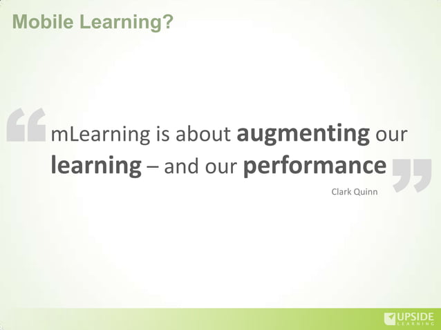 No Escaping Mobile Learning | PPT
