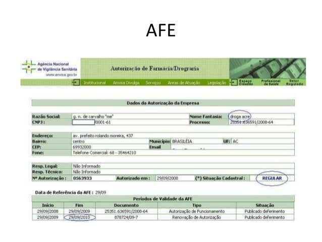 Noções de legislação farmacêutica