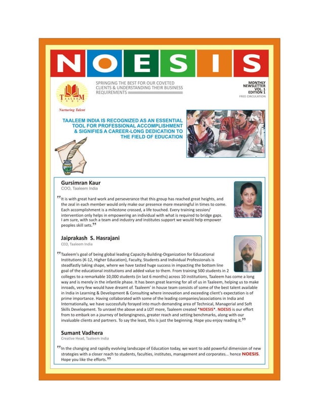 Noesis Newsletter Vol 1 | PDF